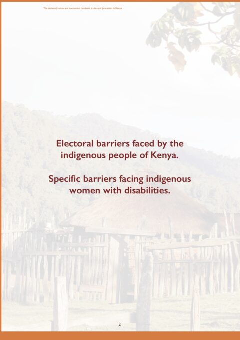 Electoral Barriers faced by IPs of Kenya | EIWEN